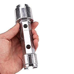 Houstawax 2 IN 1 Tub Drain Remover Wrench Aluminum Dumbell Wrench Tub Drain Tool Kitchen Sink Baskets Wrench Bathtub Drains Wrench Heavy Duty