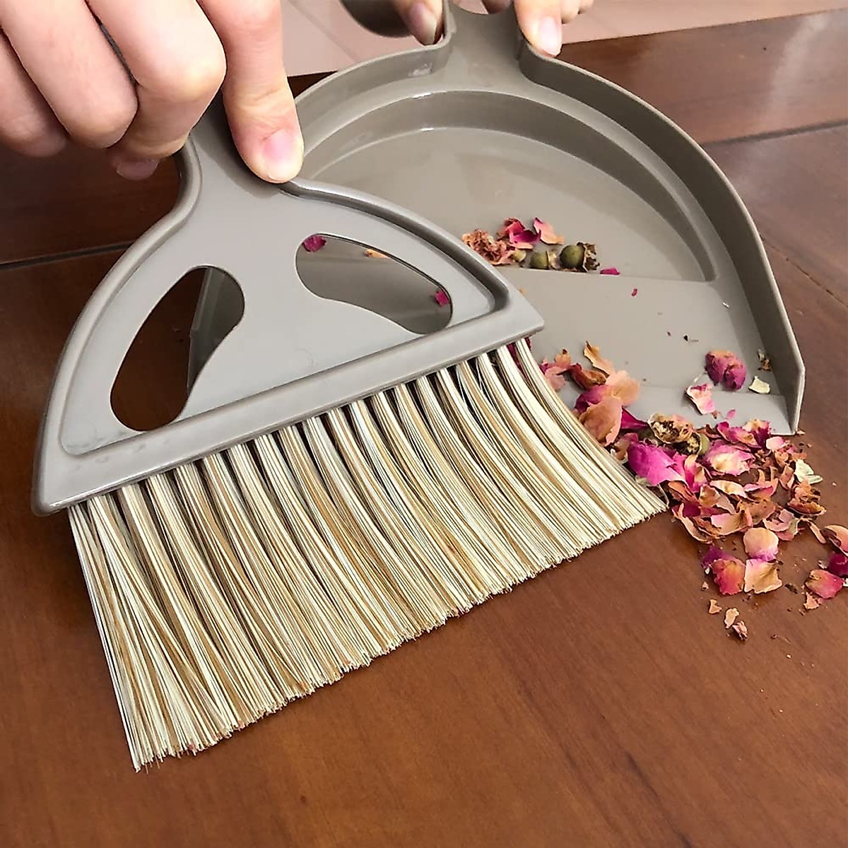 Small Broom and Dustpan Set Mini Dustpan and Brush, Hand Broom and Dustpan Set, Mini Broom and Dustpan Set for Home/Camping/Pets/Dorm (2pcs)