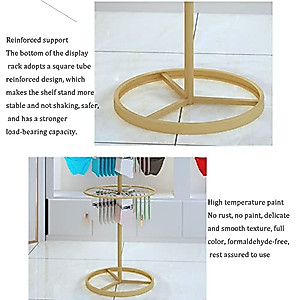 Clothing Store Underwear Metal Rotating Display Rack , Floor-standing Bra Shorts and Socks Storage Rack 3-layer Round Nakajima Rack, Keyring Hats Toys Show Rack,used In Retail Stores/boutiques