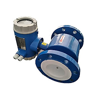 CIXIFM DN200 8 Inch Inline Water Flow Meter 24V Magnetic Flow Meter 8 in for Pool Electromagnetic Flow Sensor PTFE Wastewater Flow Transmitter Liquid Tap Water Flow Measurement (DN200 60～1000m3/h)