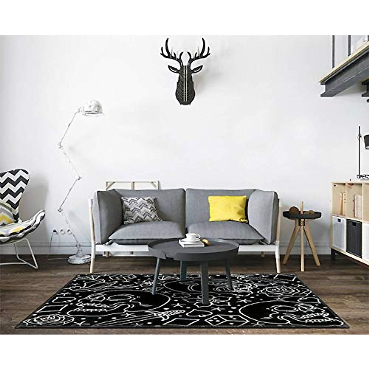 Home Area Runner Rug Pad Traditional Tattoo Thickened Non Slip Mats Doormat Entry Rug Floor Carpet for Living Room Indoor Outdoor Throw Rugs