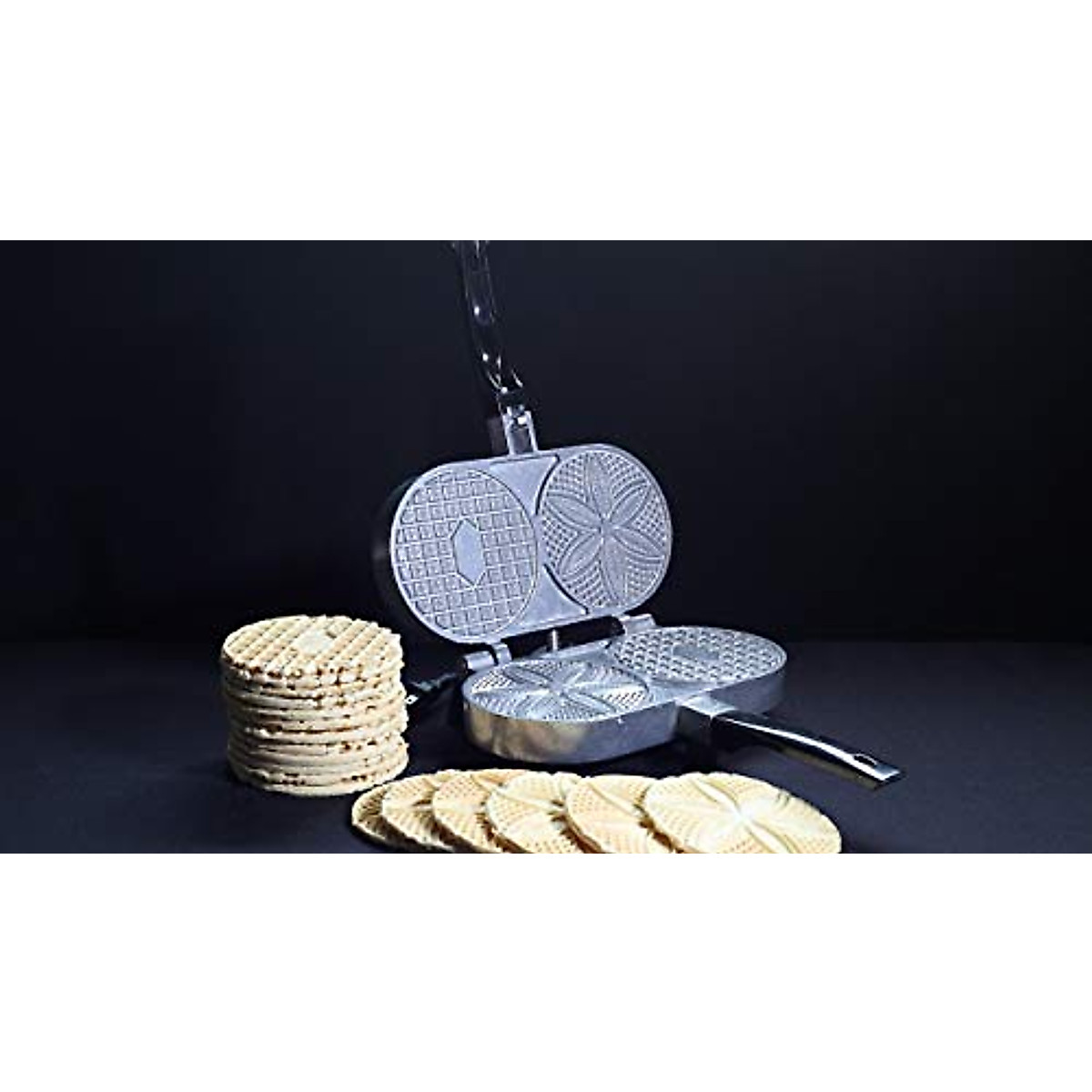 Palmer Pizzelle Maker Classic - Make 2 Delicious Pizzelles In Half The Time Required By Hand Irons - 120 Volts, 800 Watts - Made in the USA