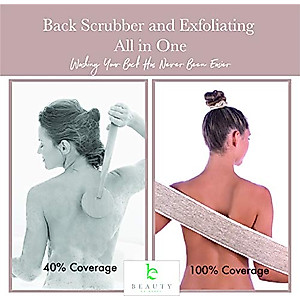 Back Scrubber for Shower for Men & Women - Loofah Exfoliating Body Scrubber Back Washer for Shower, Back Shower Scrubber for Body, Flat Body Scrubbers for Use in Shower Back Scrubber, Back Loofah