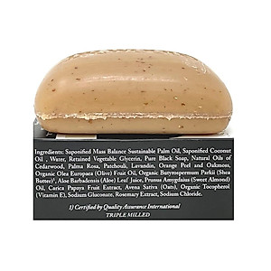 Dr. Woods Raw Black Rejuvenating Exfoliating Body Bar with Organic Shea Butter 5.25 Ounce