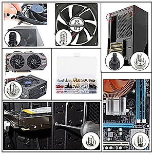 228PCS Personal Computer Screw,Pc Case Screws,Motherboard Standoffs for Hard Drive Pc Case Motherboard Fan Power Graphics
