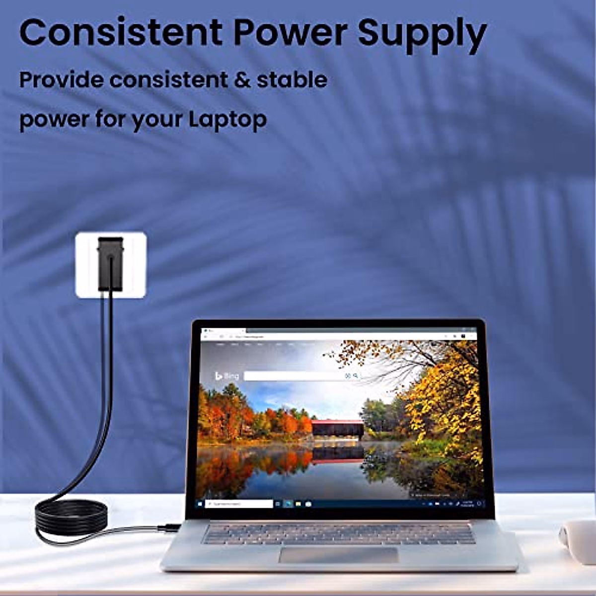 ​33W Laptop Charger Replacement for Asus Chromebook C201P C201 C201PA C100PA C100P C100 Eeebook X205T X205 X205TA Vivobook E200H E200HA AD890526 ADP-33AW B Small Square Tip Power Supply Cord