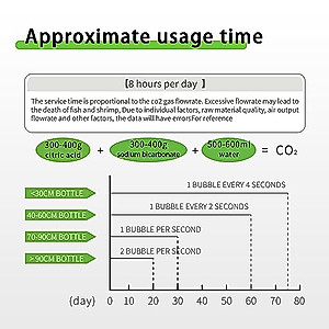 Fzone 2.5 L Aquarium CO2 Generator System Carbon Dioxide Reactor Kit with Regulator and Needle Valve for Aquarium Plants Tanks