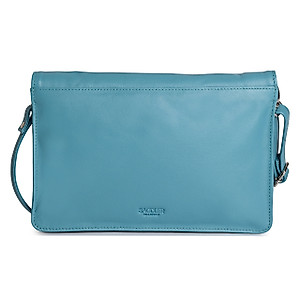 SADDLER Womens Leather Cross Body Purse Clutch Detachable Strap | Designer Sling Bag For Ladies - Teal