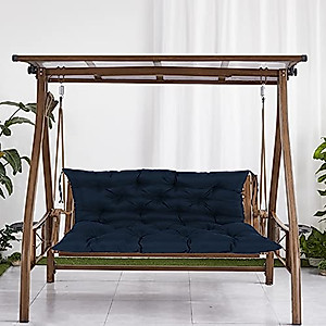 Waterproof Seat Cushions Replacement Swing Chair Cushions Hanging Basket Chair Cushions 2-3 Seater Bench Cushion Pad for Indoor Outdoor Patio Garden Poolside Balcony