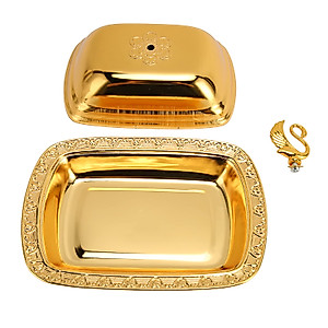 YYQTGG Gold Fruit Tray, European Style Easy To Candy Bowl for Desserts(Gold)