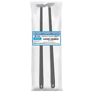 IMPRESA [2 pack] Silicone Blender Spatula for Vitamix Blender & More - Gives Easy Reach - Jar Spatula to Prevent Food Waste - Long Handle Spatula for Vitamix Blender Cup - 14' Handled Scraper