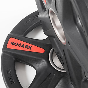 XMark TEXAS STAR 45 lb Single Olympic Plate, Patented Design, One-Year Warranty, Olympic Weight Plate