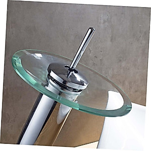Cabilock Waterfall Glass Faucet Glass Faucet Hot and Cold Plating Faucet
