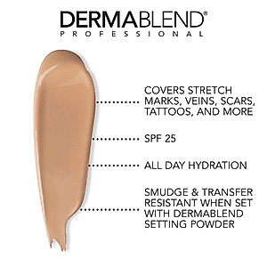 Dermablend Leg and Body Makeup Foundation with SPF 25, 20N Light Natural, 3.4 Fl. Oz.