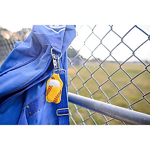 Daisy Lane Hand Sanitizer Holder for Backpack Kids Travel Size Baseball Softball Keychain (Softball, Pack of 6)