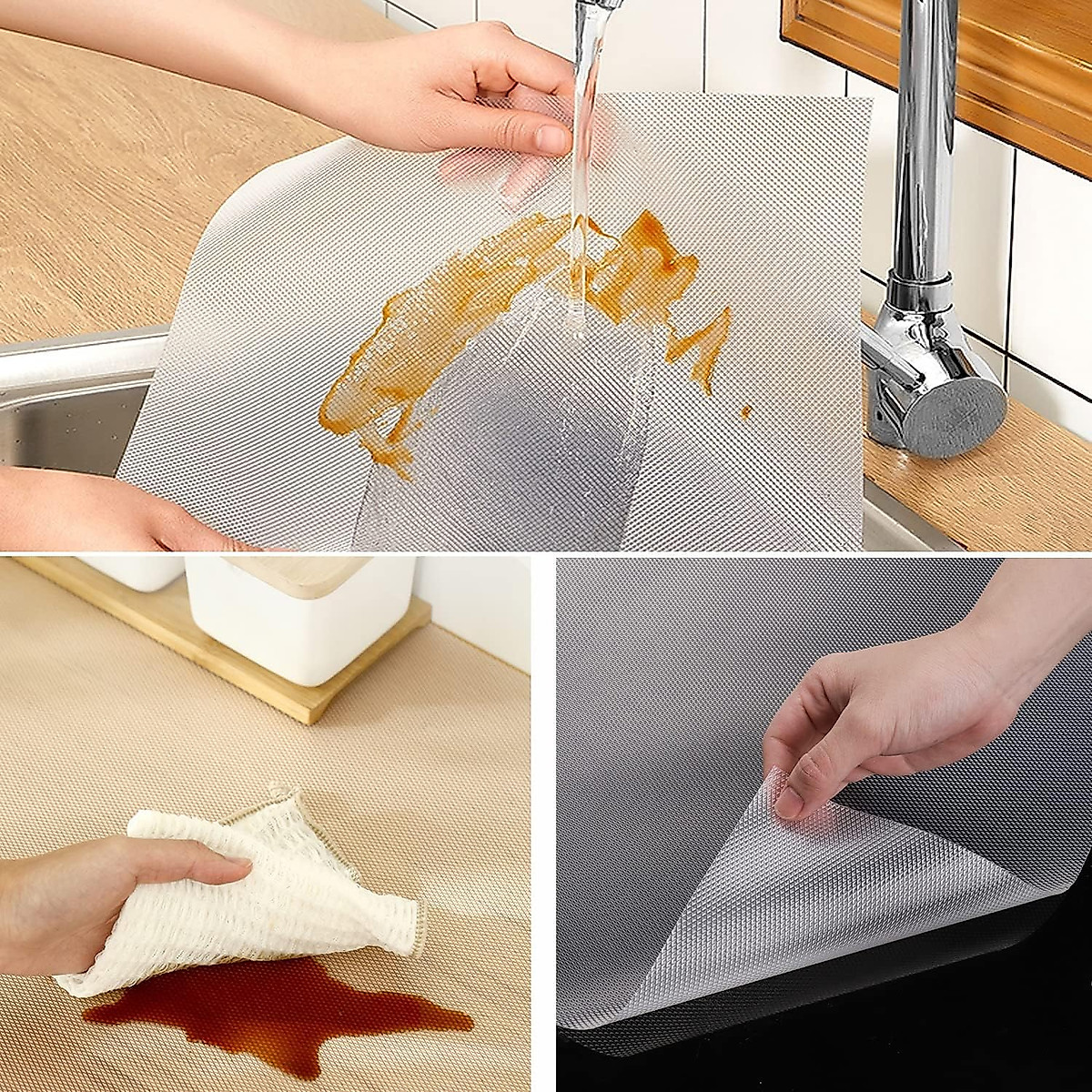 Shelf Liner, EVA Non Adhesive Cabinet Liners 23.6Inch x 19.6FT (23.6x240Inch), Non Slip Drawer Liner, Washable Cupboard Liner Refrigerator Mats for Kitchen Cabinet, Pantry, Shelves, Bookshlef, Dresser