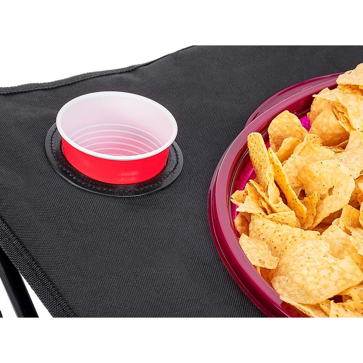 Monoprice Tailgating Table with Insulated Cooler, Portable, Compact and Collapsable, for BBQ, Picnic and Tailgate - Pure Outdoor Collection, Black, Large