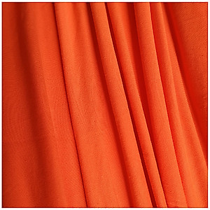 Orange Stretch Spandex T Shirt Knit Fabric Solid Cotton Spandex Knitting Jersey by The Yard Craft Fabric by Yard DIY Sewing Hobby Fabric for T-Shirt (Vermillion Orange, 1 Yard)