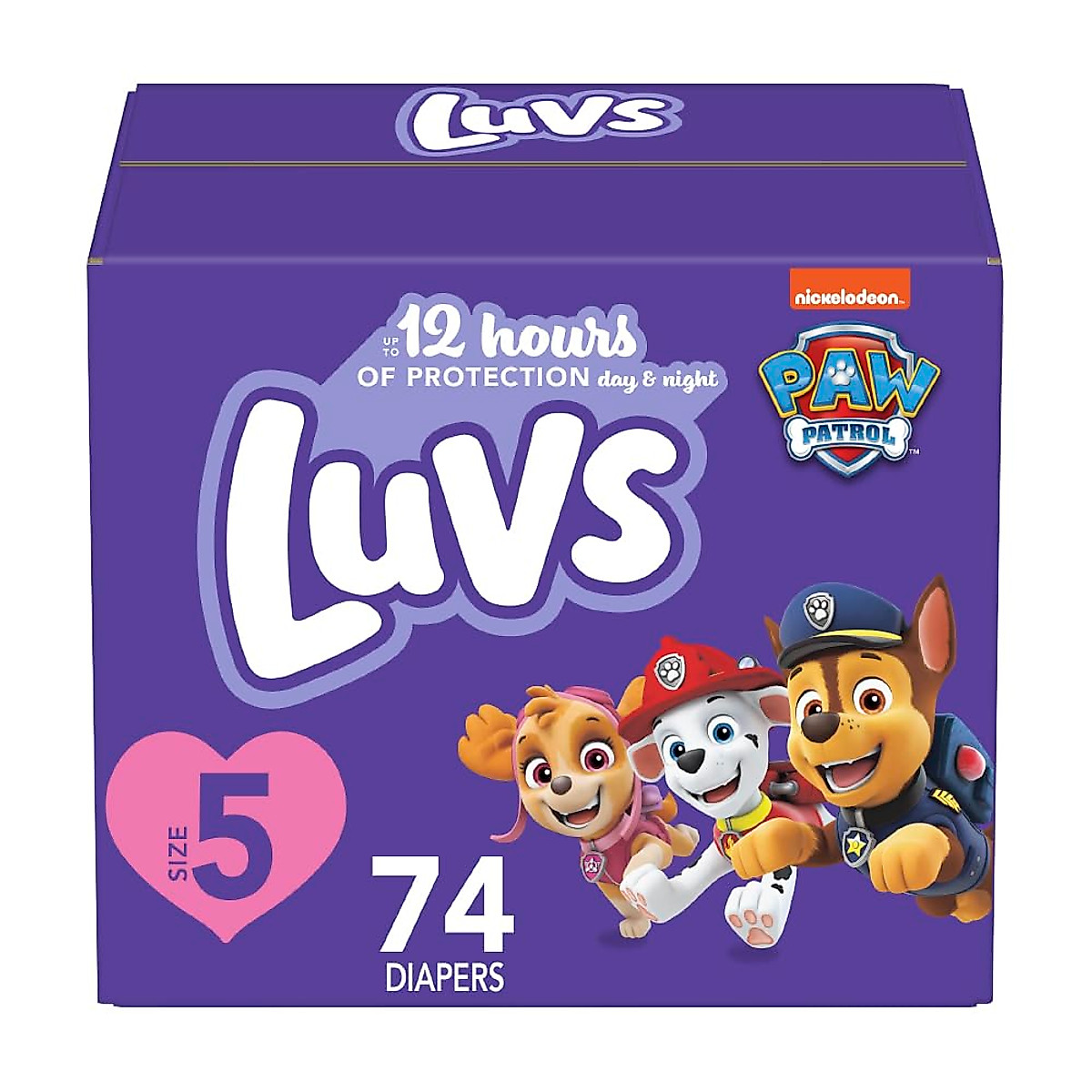 Luvs Size 5 Baby Diapers, Platinum Protection Bluey Diapers for Day & Night, Size 5, 74 Count (Packaging May Vary)
