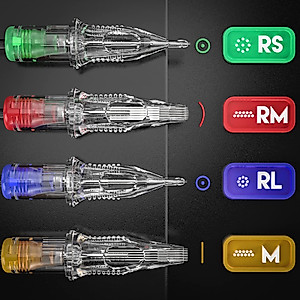 Dragonhawk Tattoo Needles 20Pcs Extreme Bugpin Cartridges Disposable Round Magnum 1007RM