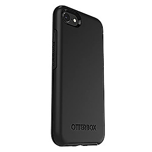 OtterBox Symmetry Series Case for iPhone SE 3rd Gen (2022), iPhone SE 2nd (2020), iPhone 8, iPhone 7 (NOT Plus) w/Tempered Glass Screen Protector, Bundle - Bulk Packaging - Black