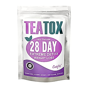 Catfit Detox Tea Herbal Tea Teatox, 28 Days Diet Tea for Cleanse