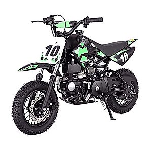 X-PRO 110cc Dirt Bike Pit Bike Youth Dirt Pit Bike 110 Dirt Pitbike,Green