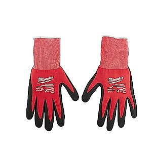 Milwaukee 48-22-8903 X-Large Nitrile Dipped Work Gloves, Red