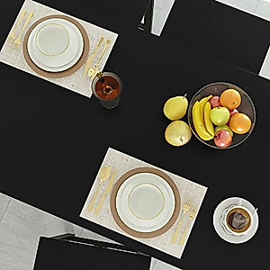 LinkRomat Dining Room Table Set, Bar Dining Table Set for 4, Industrial Kitchen Table with 4 Square Stools, 5 Piece Height Pub Dinner Table Set for 4, Bistro Table and Chairs for Small Spaces, Black