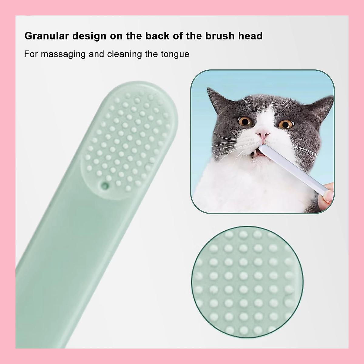HDFCLUP 4 Pack Pet Dog Toothbrush, Extra Soft Dog & Cat Toothbrushes Dental Cleaning Brushes for Puppy Small Dog and Cat Dogs Teeth Dental Health Kit, White, Pink, Green, Gray