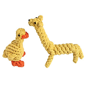 KIRTI Dog Chew Toys Rope - Durable Rope Puppy Chew Toys Animal Shape Washable Cotton Rope Toys Set for Small Dog Puppy Pet(4 Packs/Set)