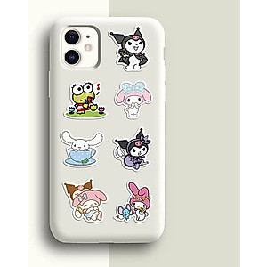 100Pcs Cute Stickers Pack Hello Kitty Stickers MyMelody&Kurom Stickers Cinnamoroll Pompompurin Keroppi Pochaco Stickers Decals Assorteds Kawaii Sticker Gifts for Kids Teens Girls Adults