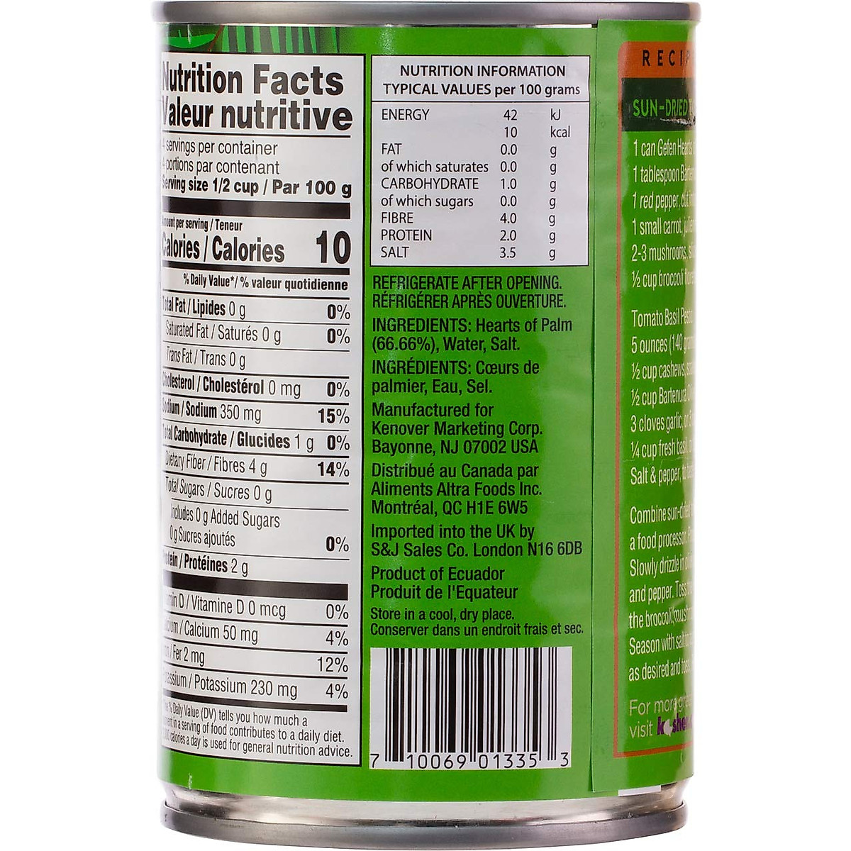 Gefen, Hearts of Palm Spaghetti Noodles, 14oz (4 Pack) Gluten Free & Low Carb Pasta