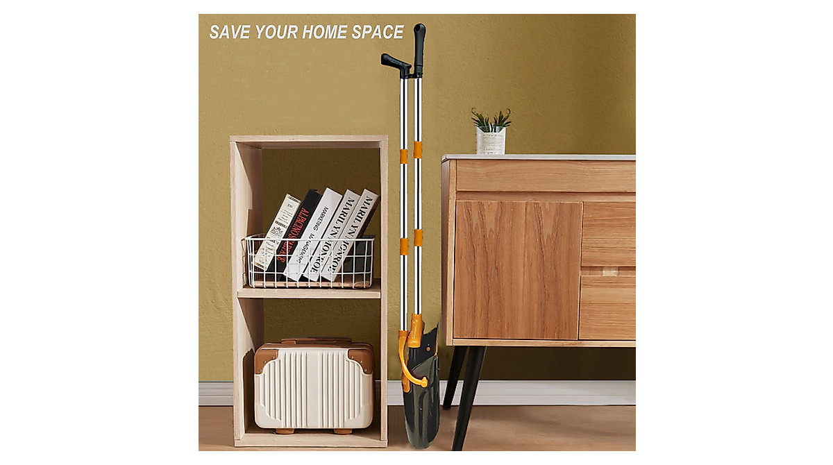 Broom and Dustpan Set - Easy Self-Cleaning Combo