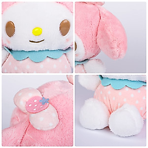 JiYanTang Plush Toy 25cm Strawberry Cinnamoroll My Melody Plush Toy Cute Pochacco Pompompurin Dog Stuffed Animals Soft Doll Baby Girls Kids Toys Gifts MyMelody