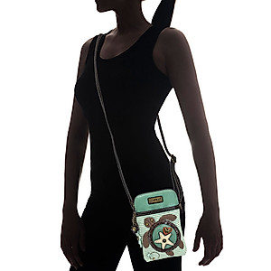 Chala Convertible Cross-body adjustable Straps and Star Zipper Turtle Stripe