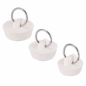 uxcell Drain Stopper, 3 Sizes Rubber Sink Stopper Plug 23mm/26.5mm/29mm with Hanging Ring for Bathtub Kitchen and Bathroom 1Set (3 Pieces)