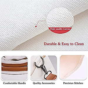 PORRASSO Women Shoulder Bag Casual Handbag Ladies Large Crossbody Bag Canvas Tote Bag for Travel Shopping Daily Use Black