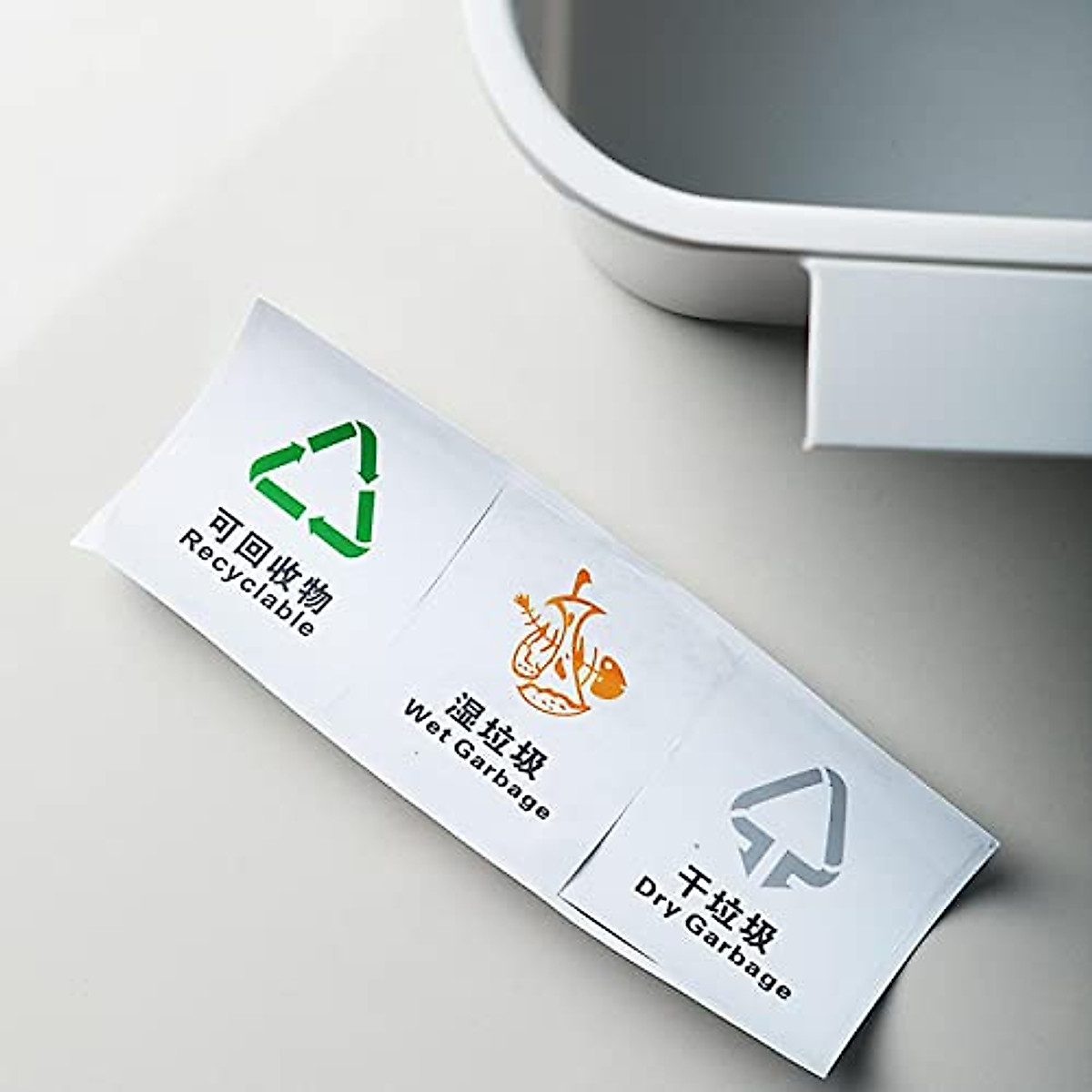 WeiLaiKeQi Under Sink Trash Can Household Cleaning Tools Hanging Garbage Container Trash Bin for Cabinet Door Bathroom Car Bedroom, Gray