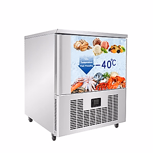Kolice Commercial 5 Trays Blast Chiller & Freezer, Chest Freezer, Blast Freezer, Flash Freezers, Dumpling Freezer, Batch Freezer for Restaurant Bakery School Hard ice Cream, Chicken, Fish, Dessert etc