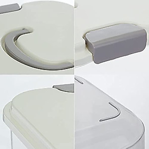 EZOWare 13 Quart Plastic Storage Box Tote Bins with Top Handle, Set of 6 Stackable Latch Storage Container Tote Boxes with Latching Lids - 11.4 x 8.3 x 7 inches, Clear/White