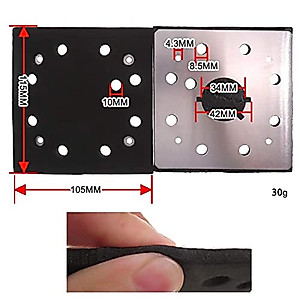 Replace 1/4 Sheet Sander Pad Backing Plate For DeWalt 151284-00 151284-00SV DW411 D26441 DW412