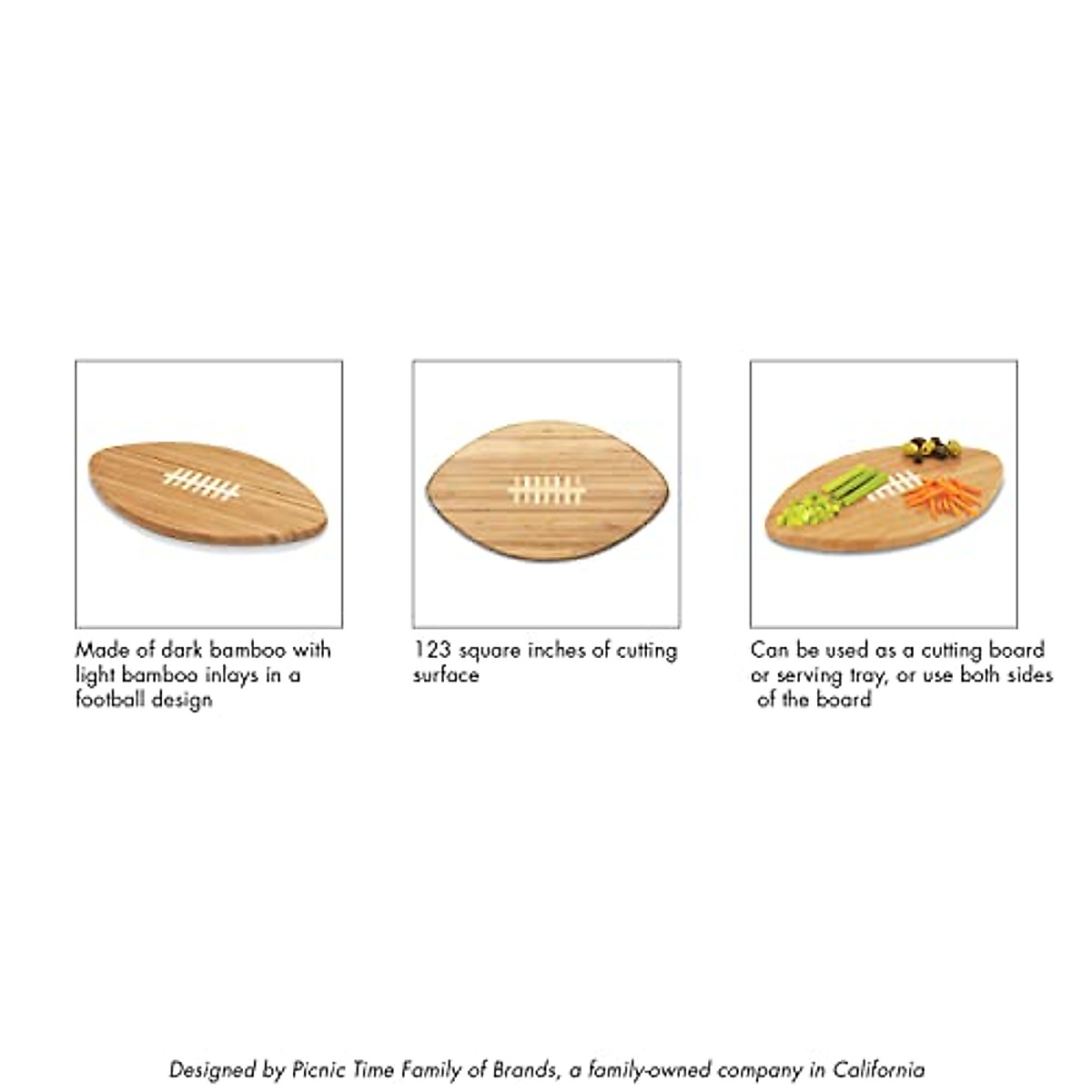 Carolina Panthers Bamboo Touchdown Cutting Board