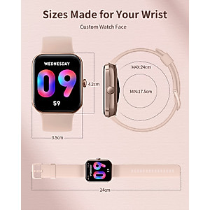 Gydom Smart Watch for Women Men,1.69" Smart Fitness Tracker Watch Blood Oxygen Heart Rate Stress Sleep Monitor Pedometer Watch 5ATM Waterproof Activity Tracker Smartwatch for Android iOS Phone