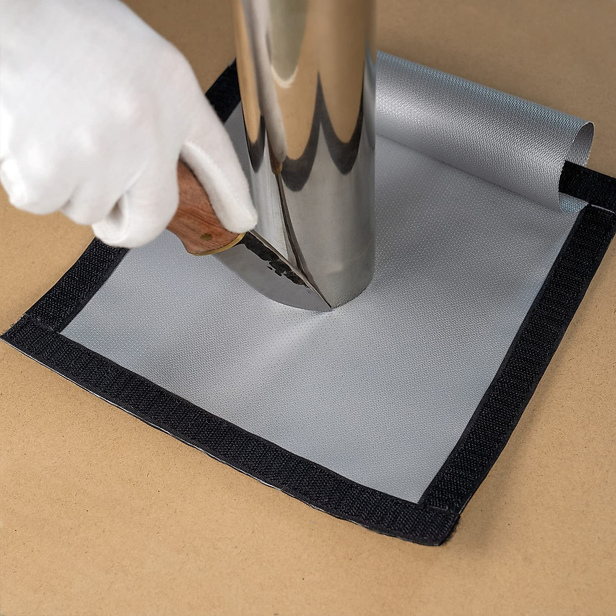 SoloWilder DIY Hot Tent Stove Jack with Rain Flap 9.4" x 9.4"