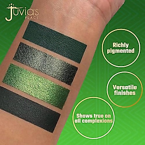 Juvia's Place Rebel Quad Army Eyeshadow Palette - Shades of 4 Professional Eye Makeup, Pigmented Eyeshadow Palette, Makeup Palette for Eye Color & Shine, Pressed Eyeshadow Cosmetics