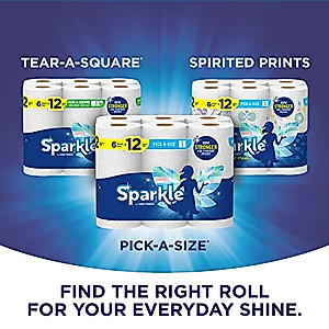 Sparkle® Pick-A-Size® Paper Towels, 6 Double Rolls = 12 Regular Rolls