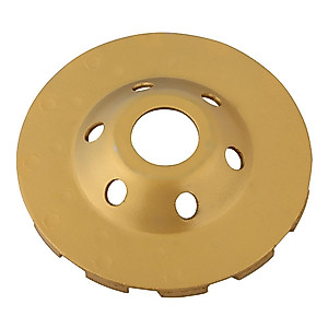 Diamond Grinding Disc, 10cm Diamond Segment Grinding Wheel Disc 6 Holes Stone Gold Bowl Shape Grinder Cup for Ceramics