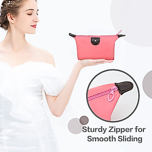 HAOGUAGUA 5PCS Cute Small Makeup Bags for Purse, Waterproof Mini Zipper Cosmetic Bags, Luggage Accessories for Travel (5PCS Style 1)