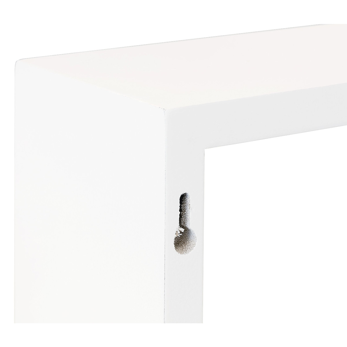 Kiera Grace Cubes, Set of 3, 9 x 9 inches, White Square Cubic Decorative Floating Shelves for Wall, 9.5 x 9.5 inches